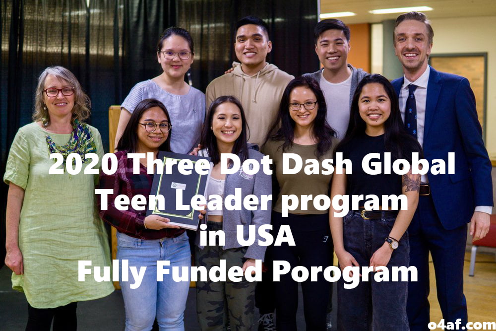 2020 Three Dot Dash Global Teen Leader program in USA | O4af.com ...