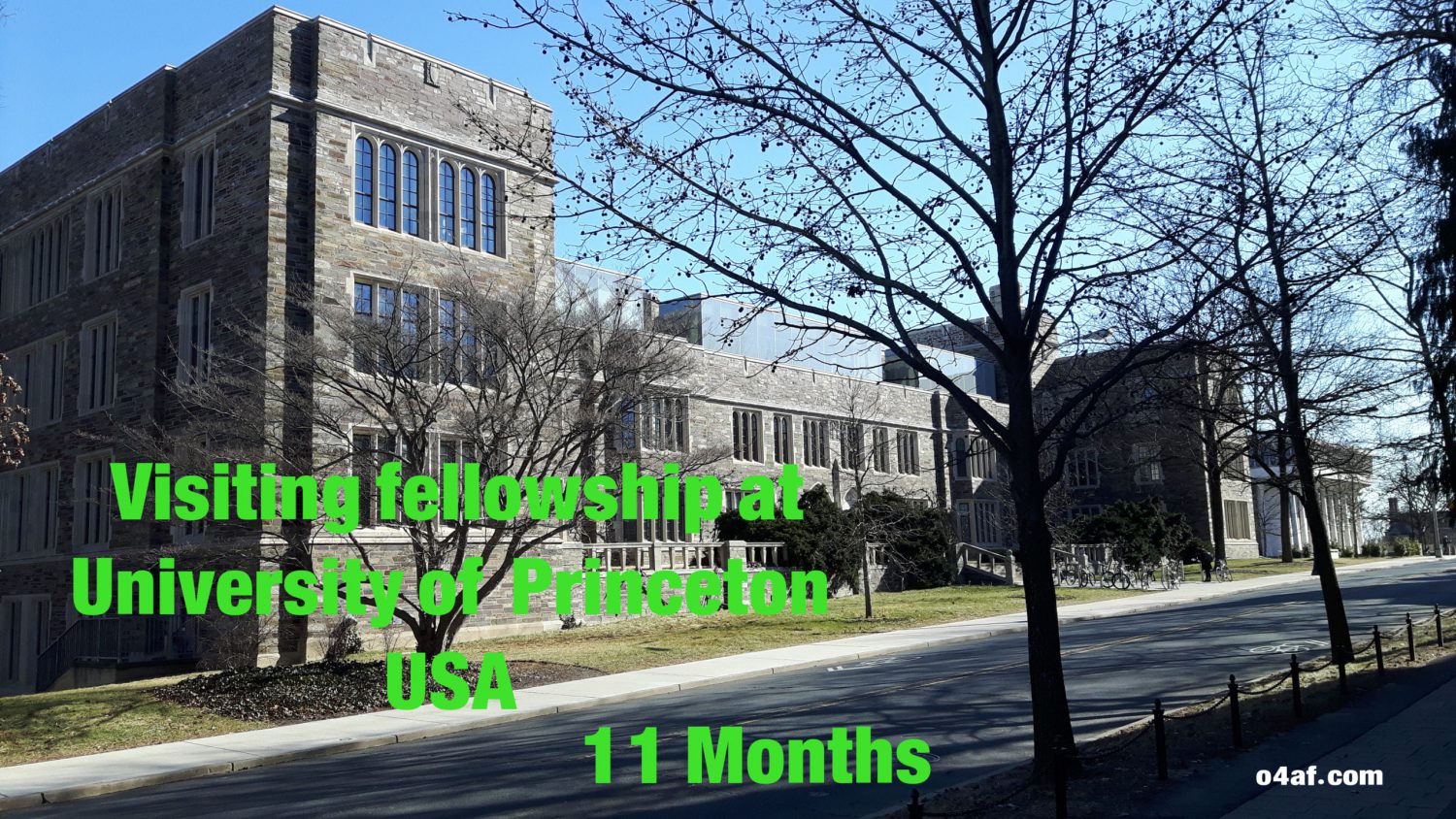 Princeton University Visiting Fellowship (PhD) (New Jersey, USA) | O4af.com