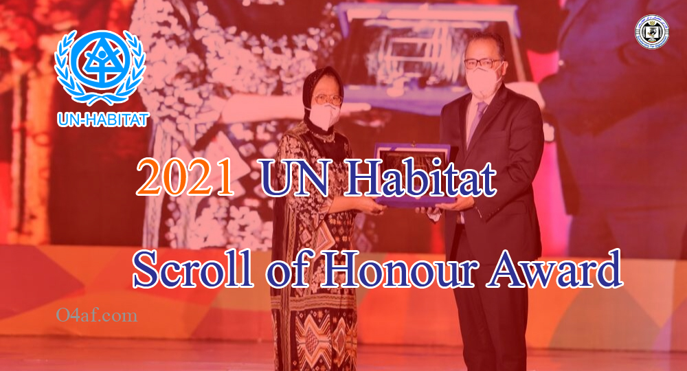 UN Habitat Scroll of honour Award