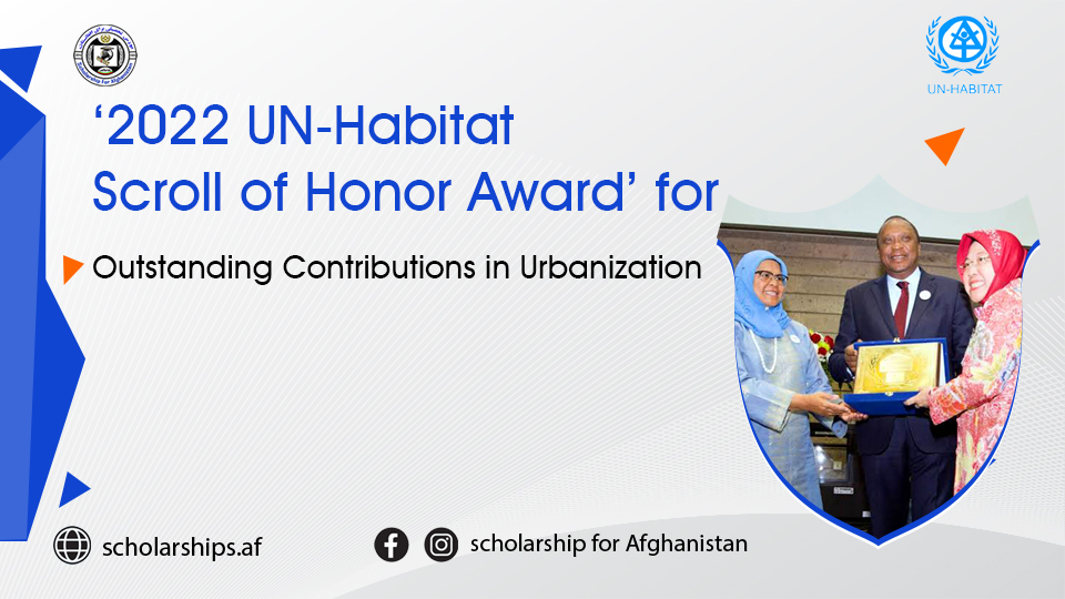UN Habitat Scroll of honour Award