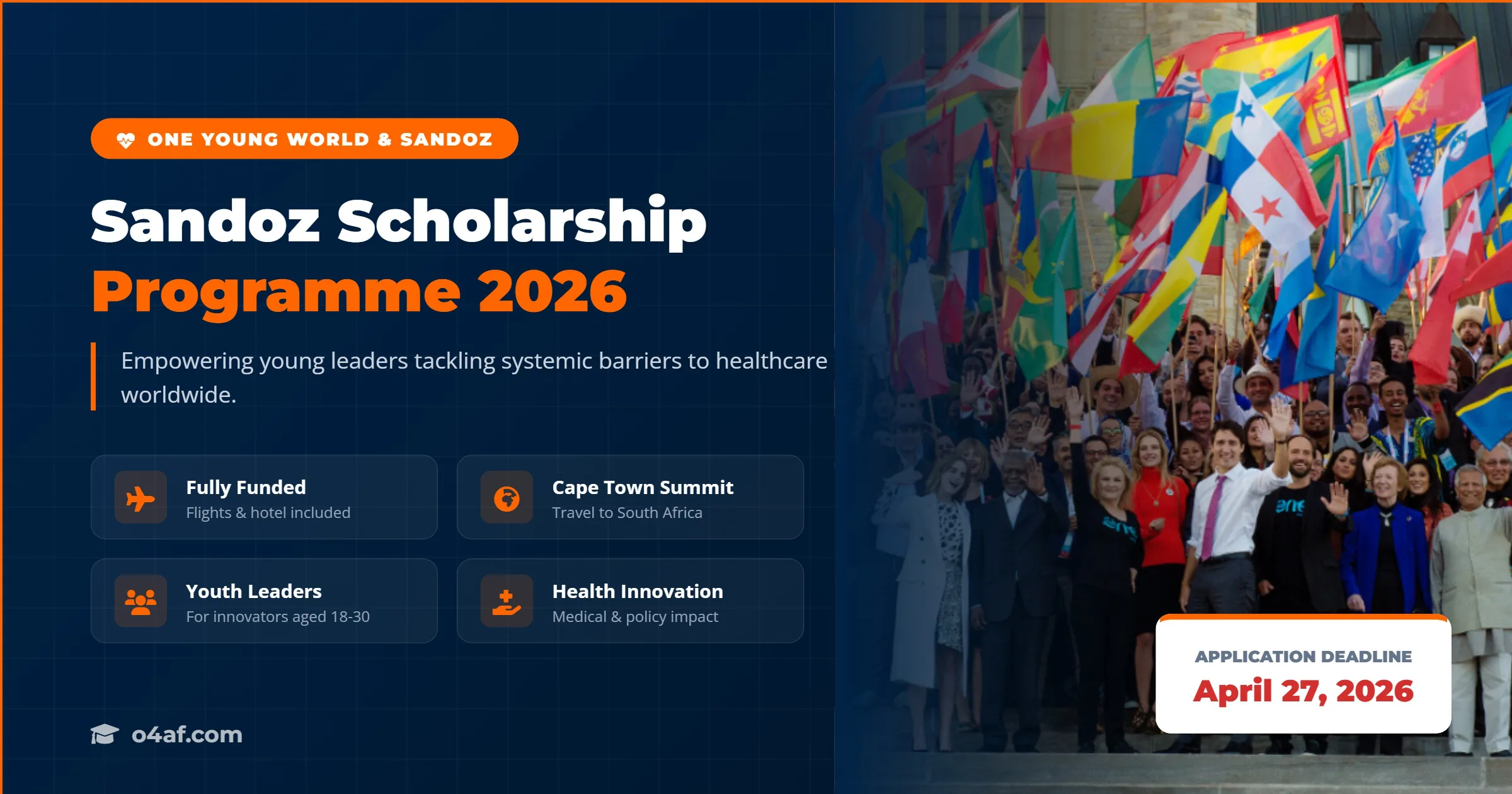 Sandoz Scholarship 2026: Fully Funded Trip to the One Young World ...
